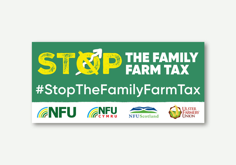 Stop the Family Farm Tax Car Sticker – NFU Shop